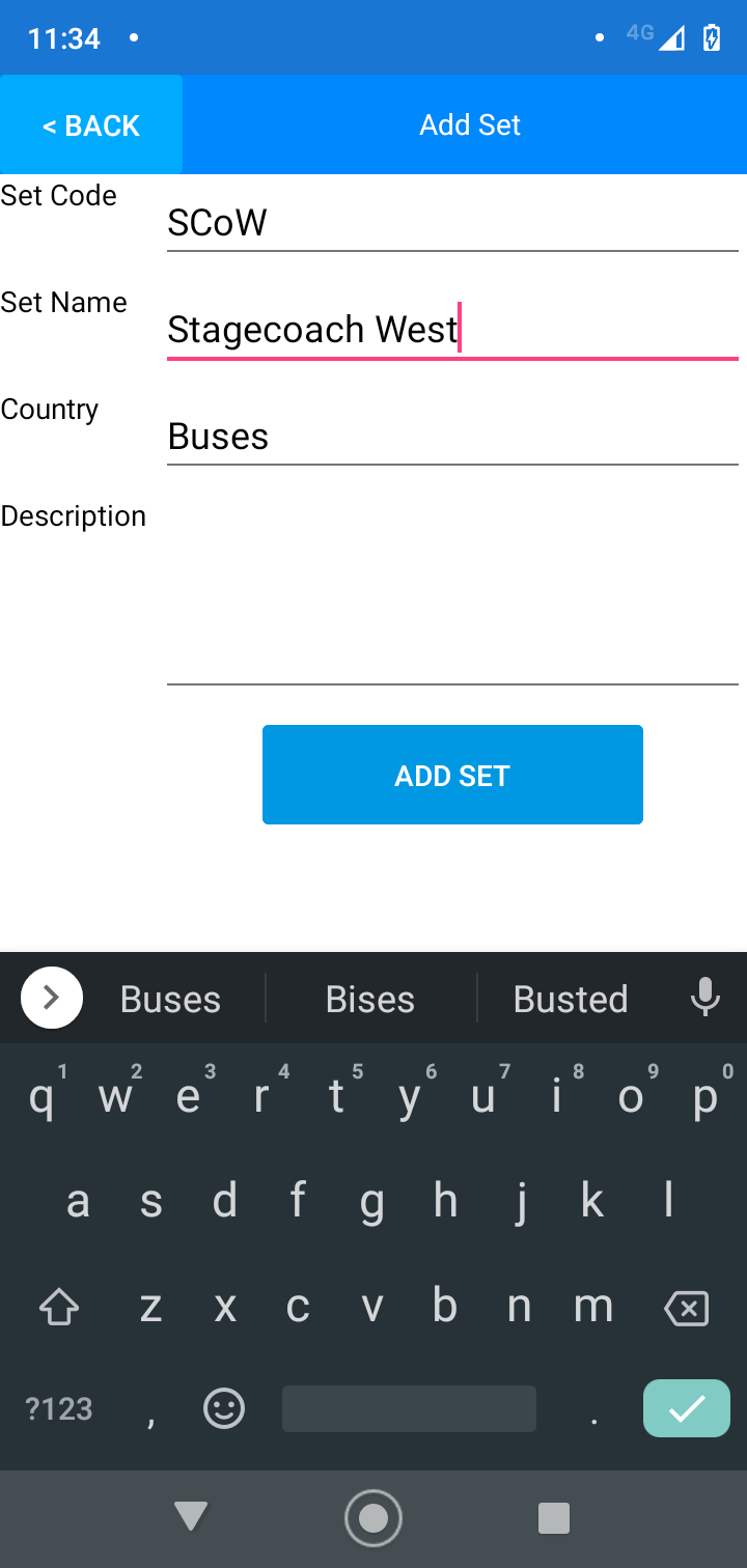 Custom Set Example - SpotLog