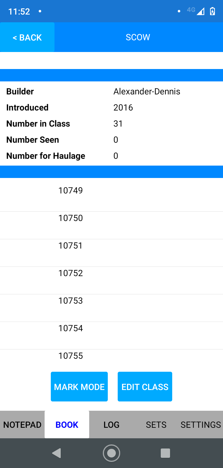Custom Set Example - SpotLog