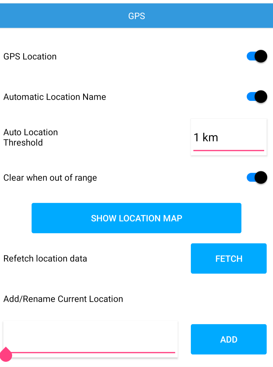 GPS location - SpotLog
