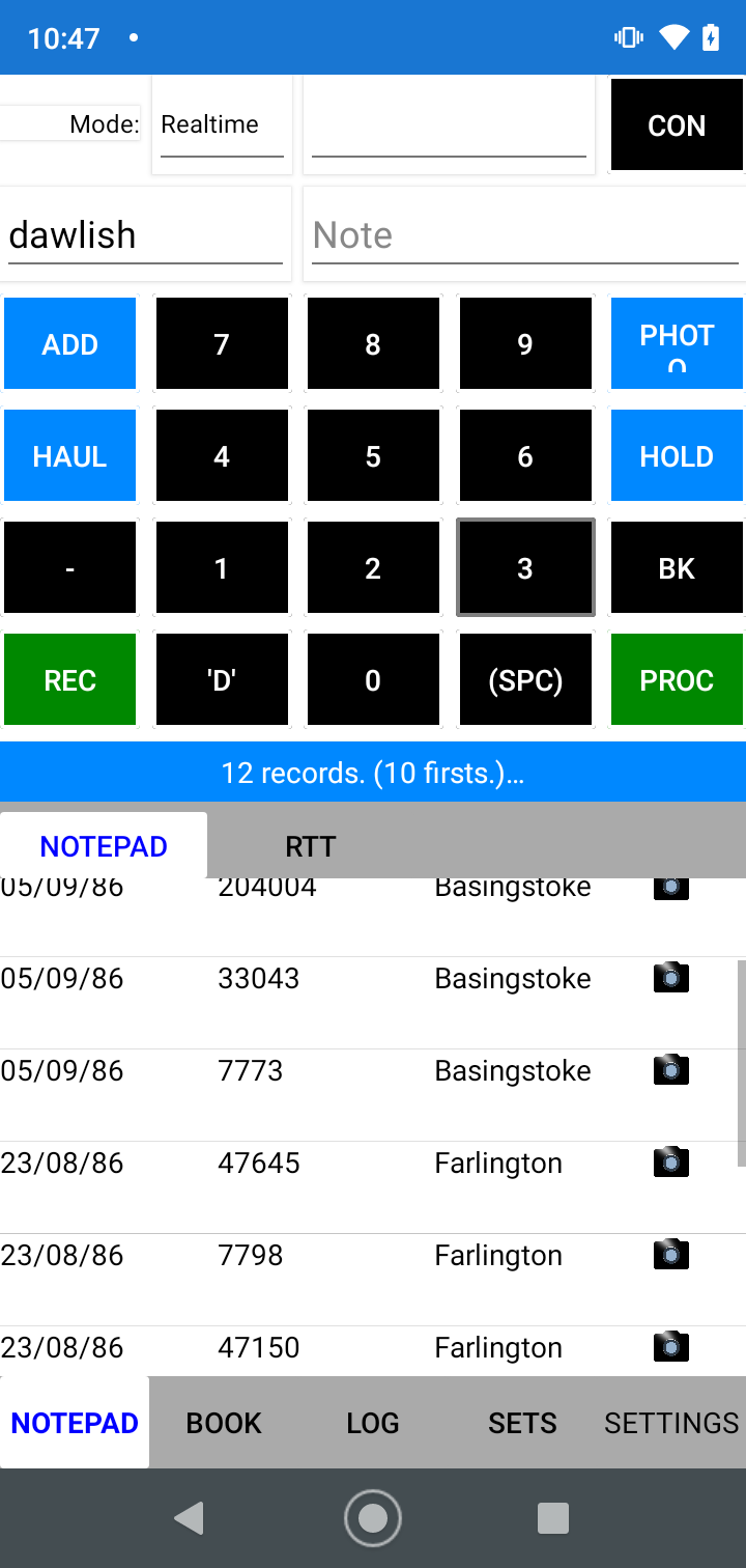 Importing Historic paper records - SpotLog