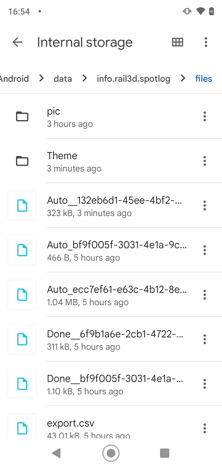 App Files - SpotLog